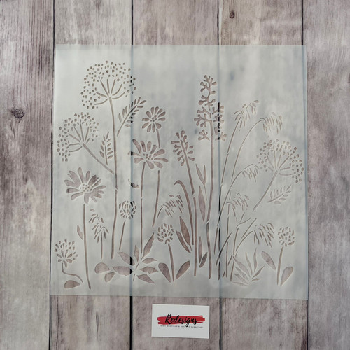 Flower Garden Stencil - 400 x 400 | Redesigns
