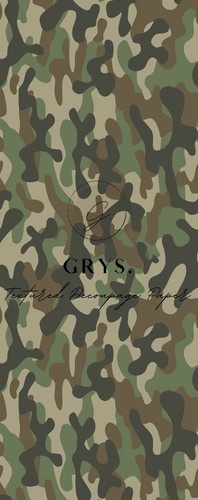 GRYS. Textured Decoupage Paper- Camo Door | Redesigns