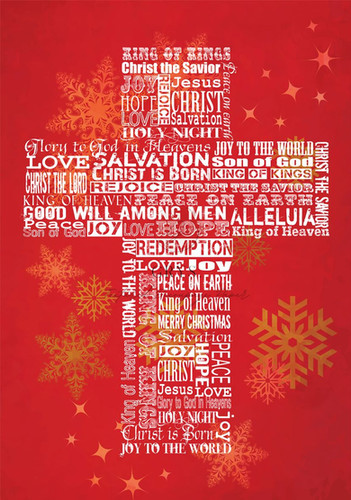 Grys. Textured Decoupage Paper-Christmas Cross | Redesigns