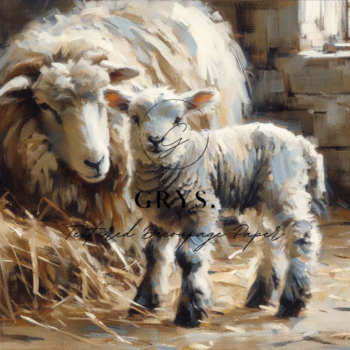 GRYS. Textured Decoupage Paper - Sleeptime Sheep | Redesigns