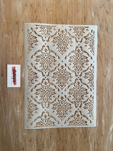 Vintage Damask Pattern Stencil - A3 | Redesigns