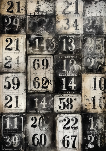 GRYS. Textured Decoupage Paper - Bingo | Redesigns