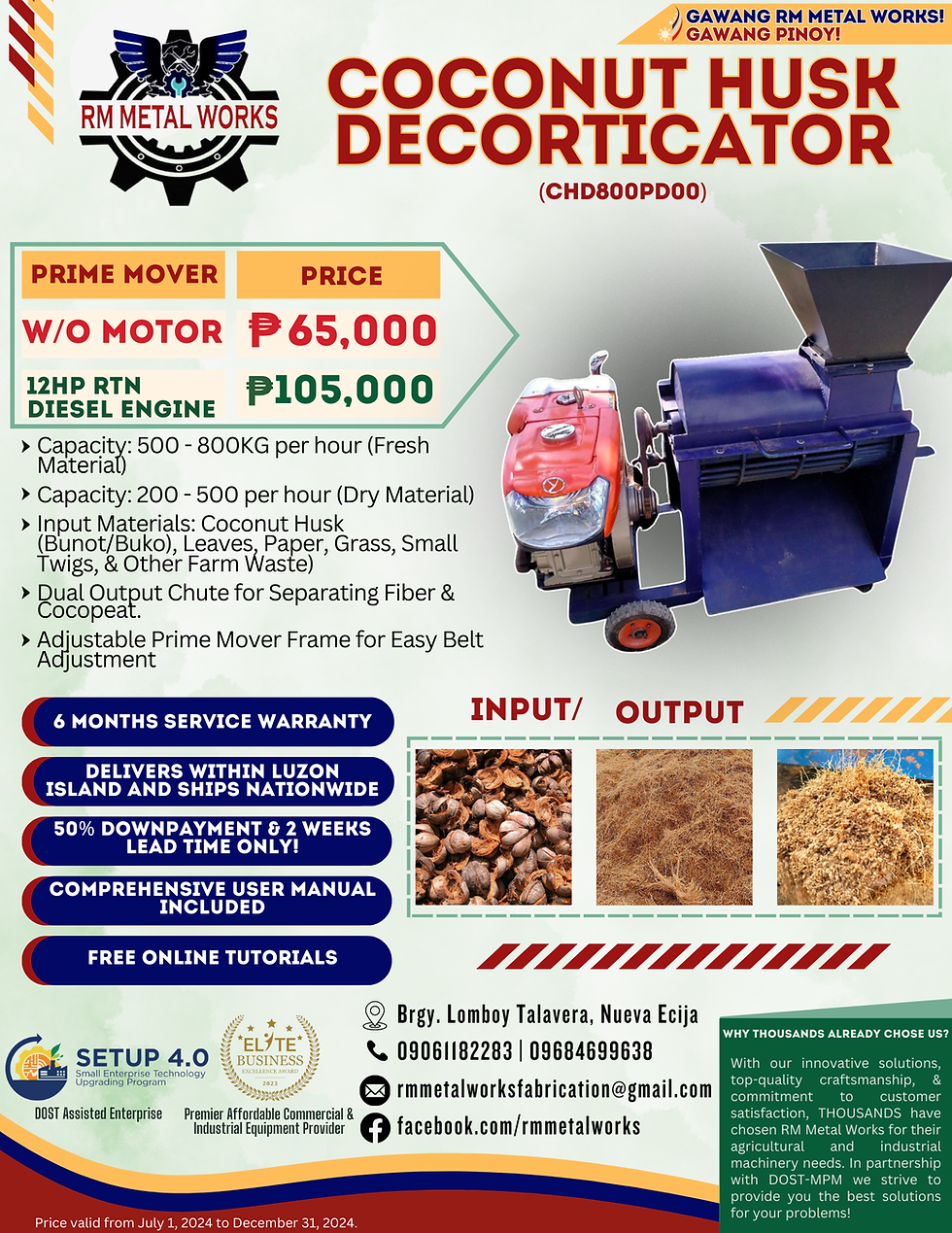 Coconut Husk Decorticator (CHD800PD00) | Rm Metal Works