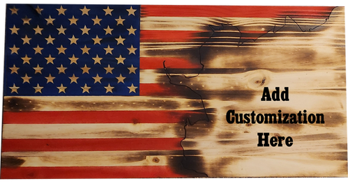 American Flag with Logo | Rocky Top Woodworks