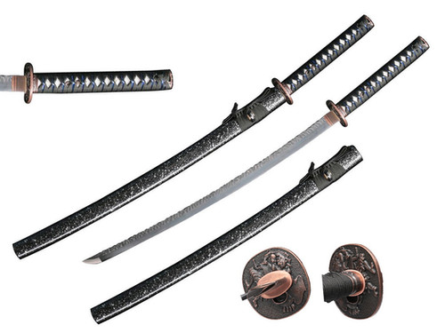 41" 1045+1060 Hand Forged Damascus Steel Samurai Sword w/ Hammer ...