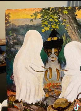 TikTok's Viral Ghost Painting Trend For Halloween - Create unique piece ...