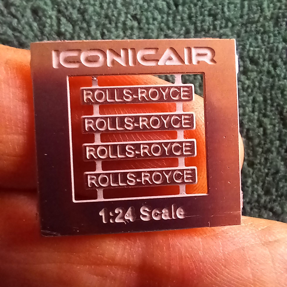 Rolls Royce Merlin Rocker Cover Nameplate 1:24 scale | Iconicair