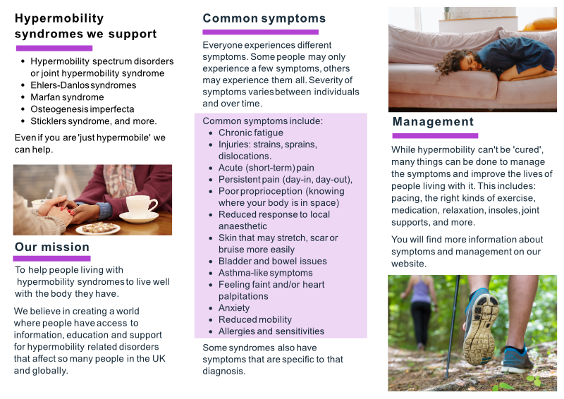 Downloadable leaflet about hypermobility'