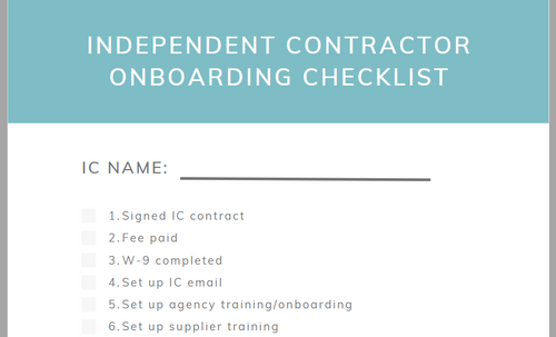 IC Onboarding Checklist | Develop The Magic
