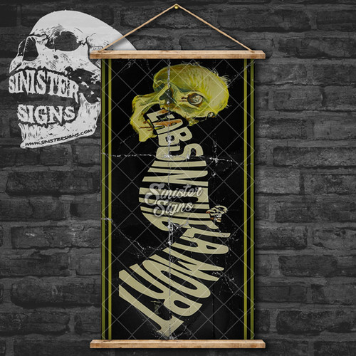 L'absinthe C'est La Mort (Absinthe is Death) Wall Hanging | Sinister Signs