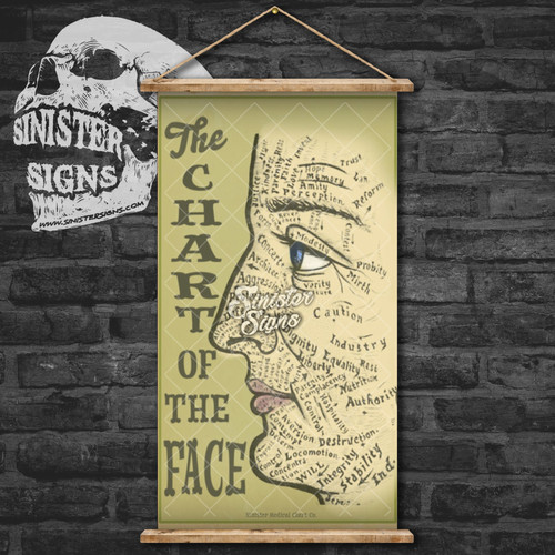 The Chart Of The Face Wall Hanging | Sinister Signs