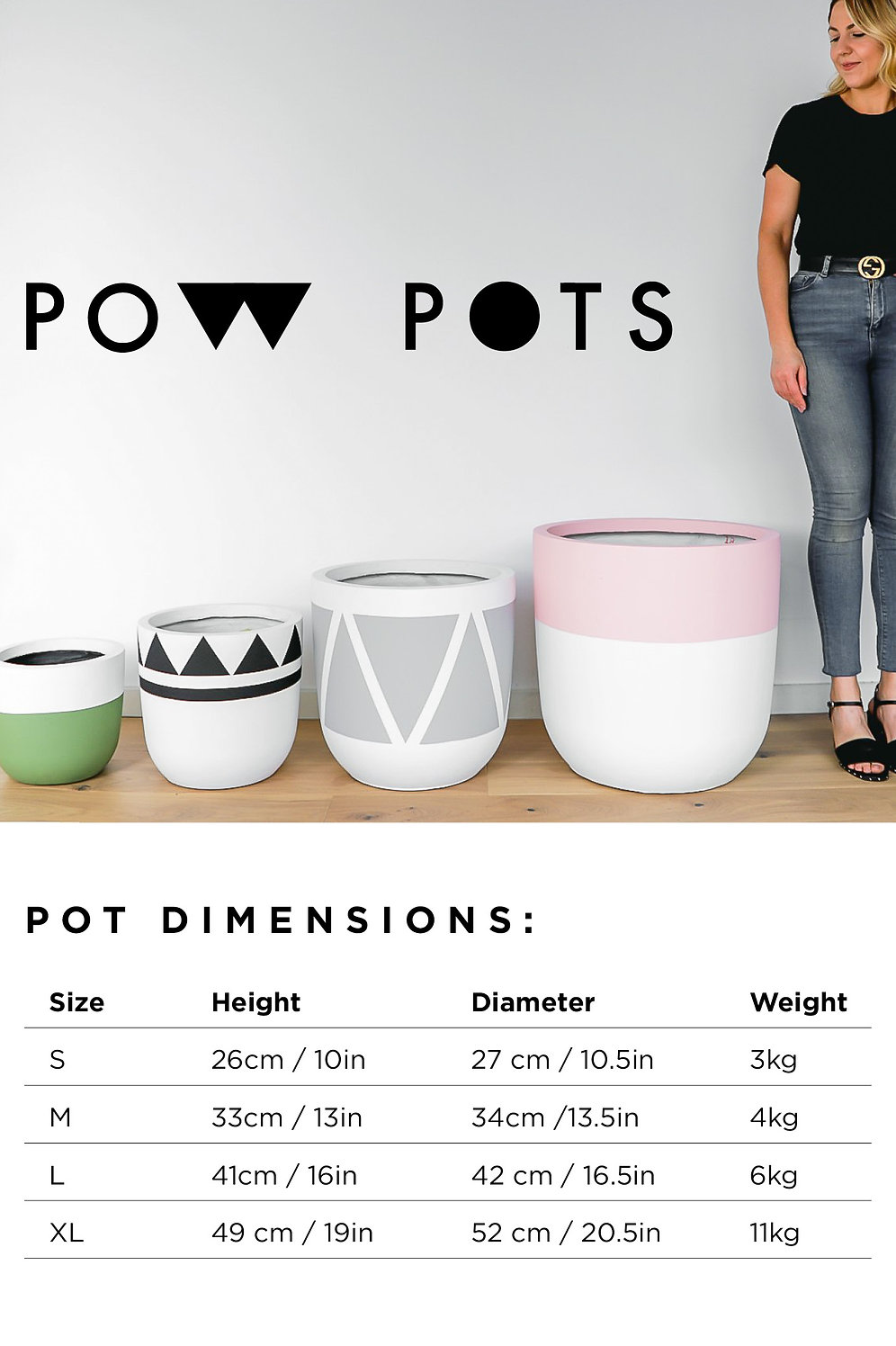 POW POTS | Half Full Unique Plant Pot