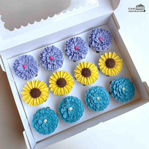 Flora Bouquet Cupcakes A (D09) | Cakeinspiraton SG