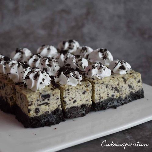 Cookies 'N Cream Cheesecake with REAL bits ! Canapes | Cakeinspiraton SG