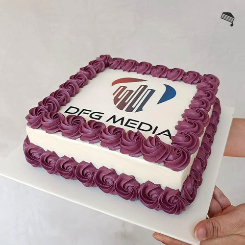 Purple Theme Corporate Group Cake (C01) | Cakeinspiraton SG