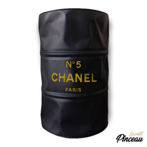 Baril noir logo or | Lepetitpinceau.com