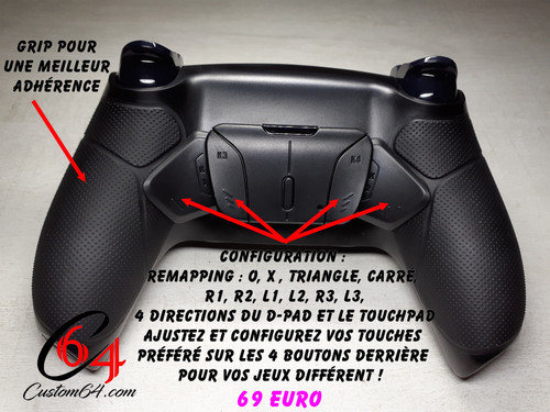 pose palettes ps5 remapping 4 boutons | custom64