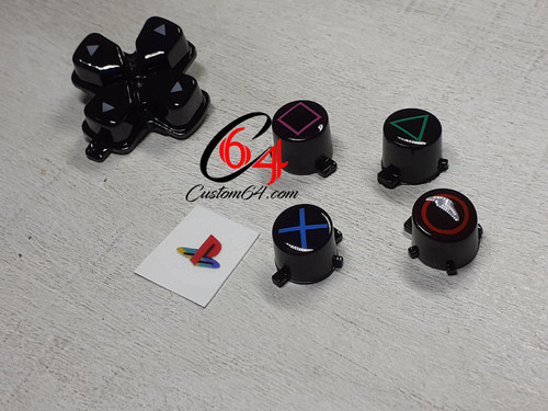 Shiny vintage ps5 dualsense controller buttons kit | custom64