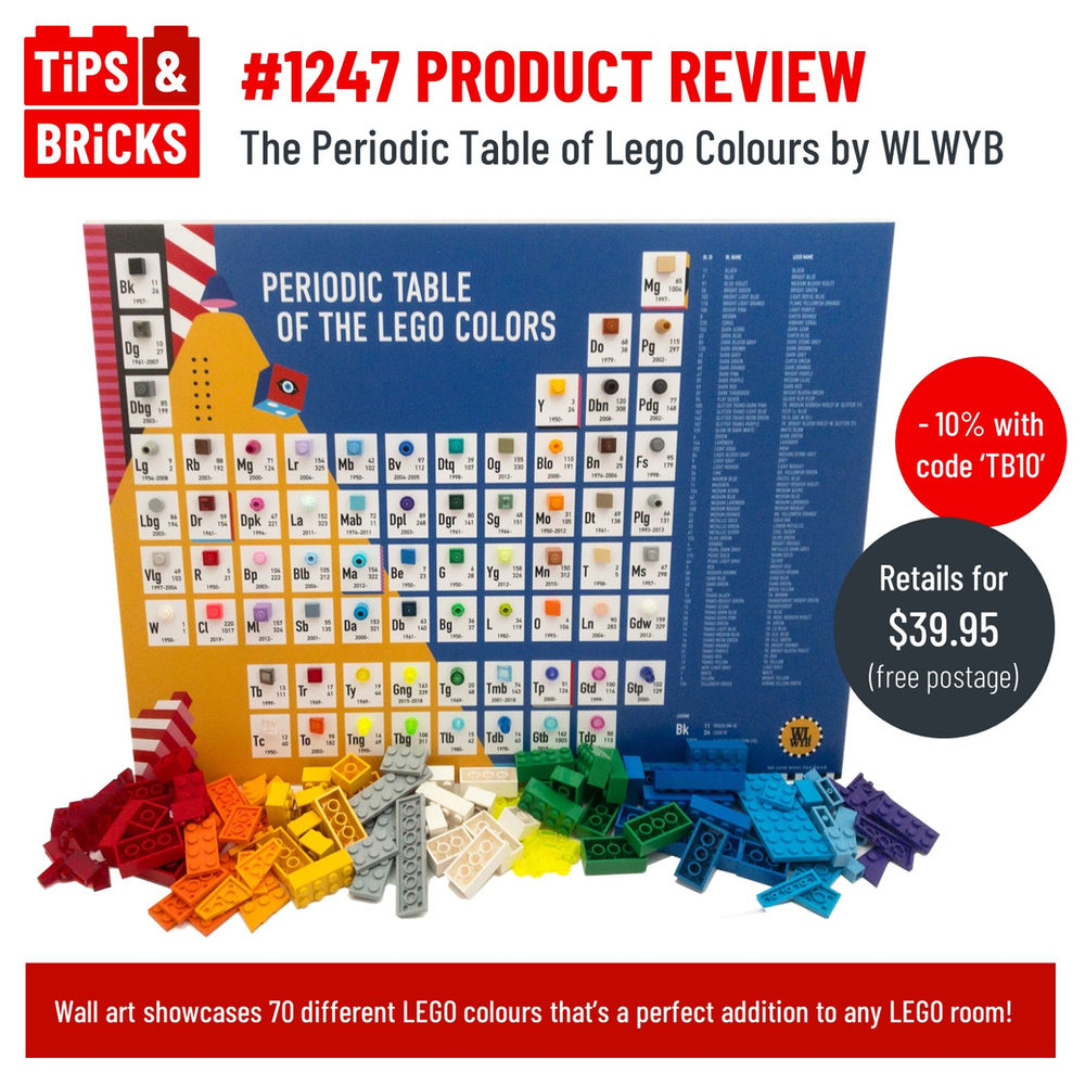 #1247 PRODUCT REVIEW: The Periodic Table of Lego Colours by WLWYB
