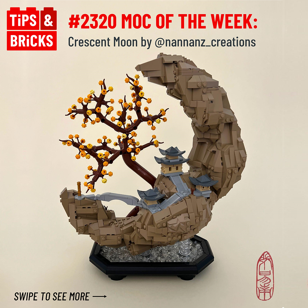 #2320 MOC OF THE WEEK: Crescent Moon by @nannanz_creations