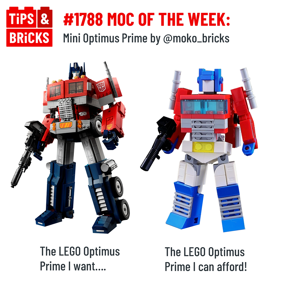 #1788 MOC OF THE WEEK: Mini Optimus Prime by @moko_bricks