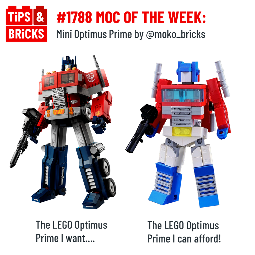 #1788 MOC OF THE WEEK: Mini Optimus Prime by @moko_bricks