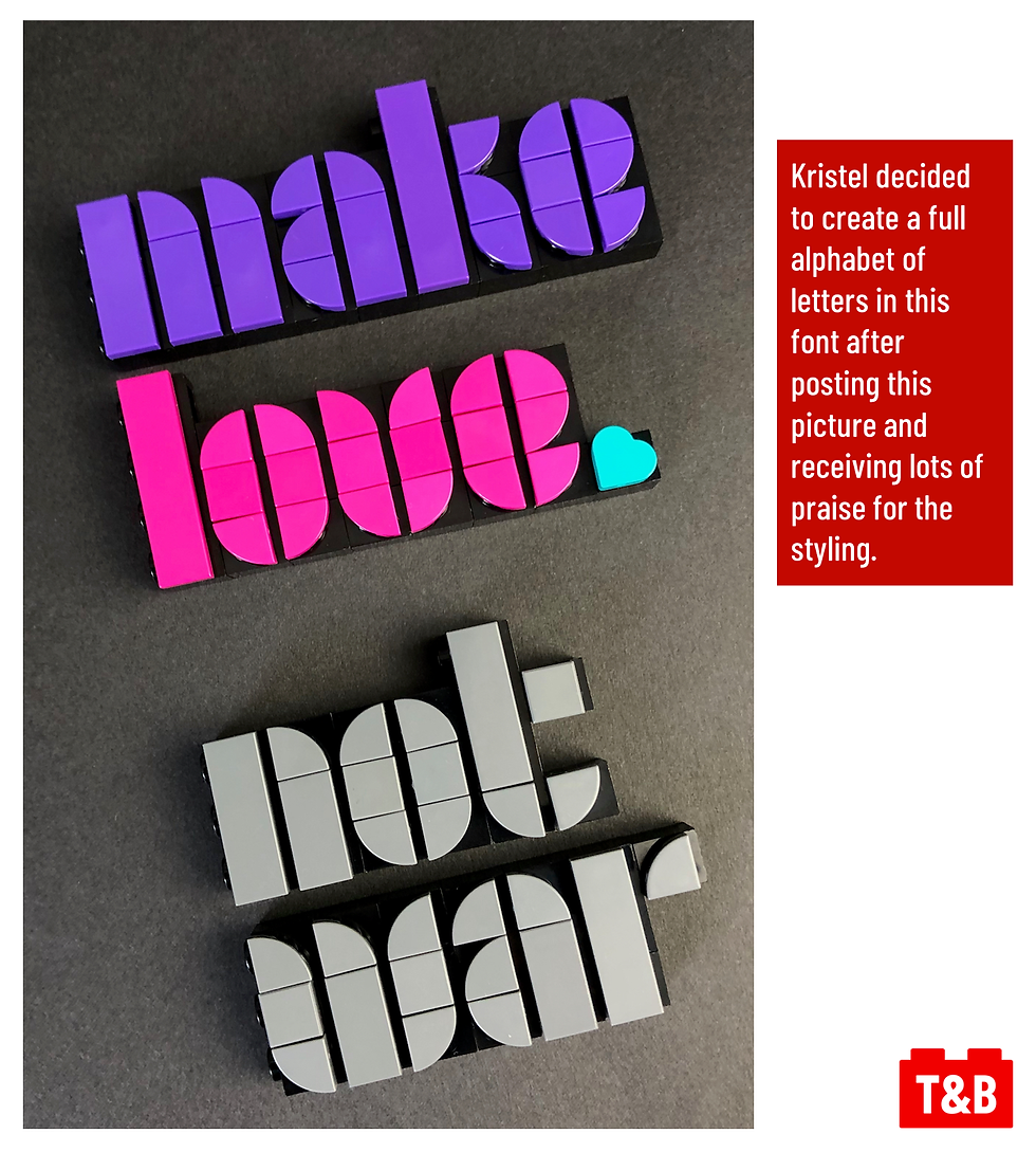 #1646 TECHNIQUES: Lettering with SNOT bricks by @kristelwhitaker