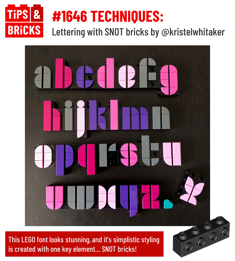 #1646 TECHNIQUES: Lettering with SNOT bricks by @kristelwhitaker