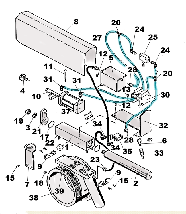 Wolfking C400® Bone Elimination System (BES) Parts List Drawing | NPKUSA