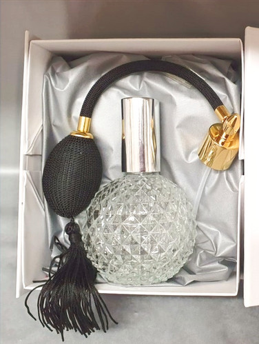 PREMIUM FRAGRANCE GLASS BALL BLACK PUFFER 100ML WITH FREE 10ML ROLL ON ...