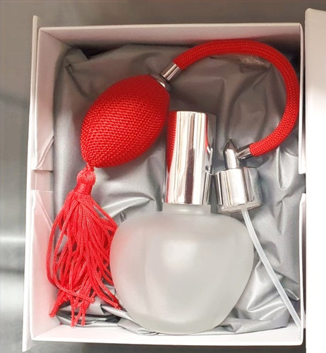 PREMIUM FRAGRANCE GLASS APPLE RED PUFFER 100ML WITH FREE 10ML ROLL ON ...