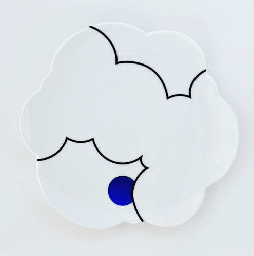 12" Cloud Plate / blue gradient | samchungceramics