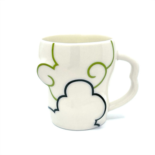 Cloud Mug 4 / green+black | samchungceramics