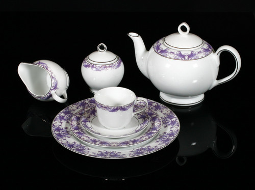 Lavender Elegance Porcelain Tea Set | Crown Enamel Store