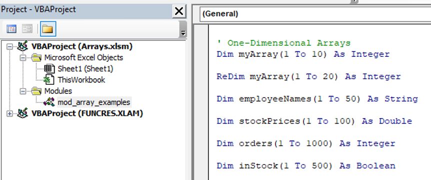 What Are Arrays And How To Use Them Vba Tutorial