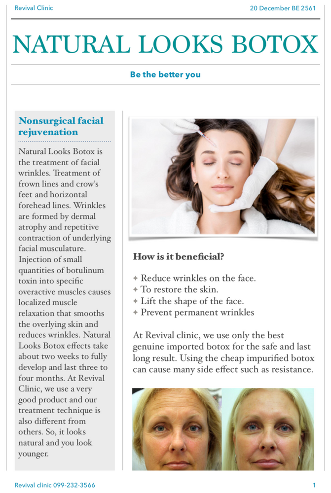 Natural look Botox Program