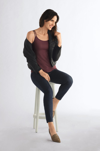 Amoena Valletta Mastectomy Singlet Dark Burgundy (Pocketed) | The ...