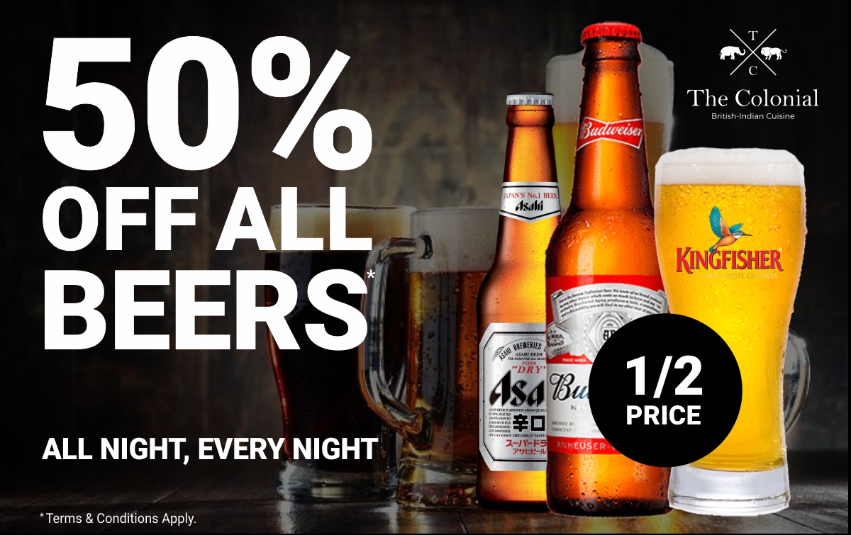 Half Price Drinks | Best Indian Restaurant | Sydney | The Colonial