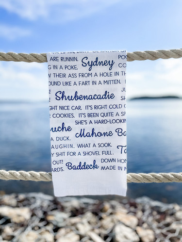 WS - Maritime Slang Sayings Tea Towel | Thefarfarawayshop