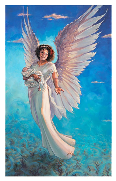 "Angel Mother" Original Oil Painting | megan-rieker-art