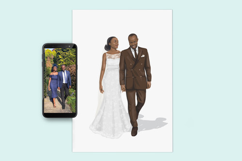 Digital Illustration in Wedding Attire | Creative Banter