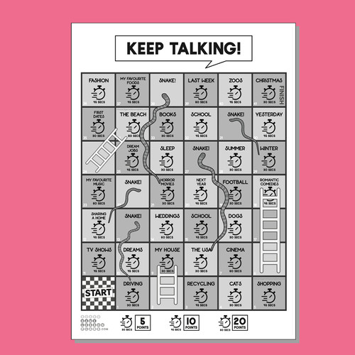 Keep Talking! Free ESL Conversation Game - Pre Intermediate | Board Game
