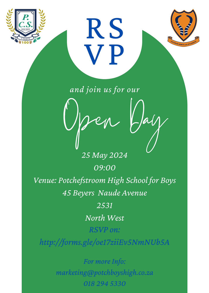 Join Potchefstroom High School for Boys for their Open Day. | The Go-To Guy