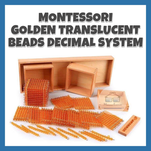 Montessori Golden Translucent Beads Decimal System | montessentials