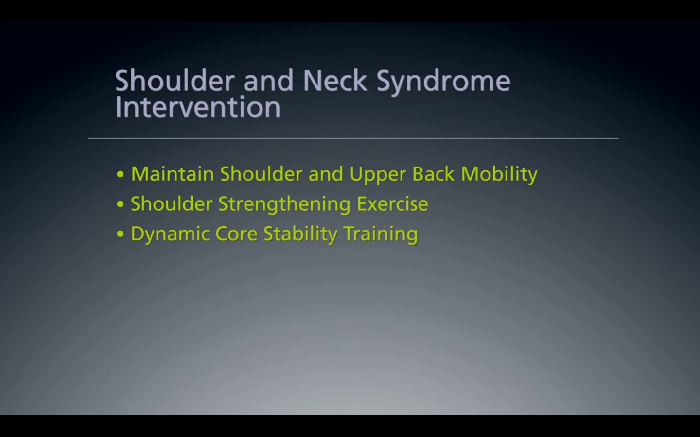 Shoulder Neck Syndrome