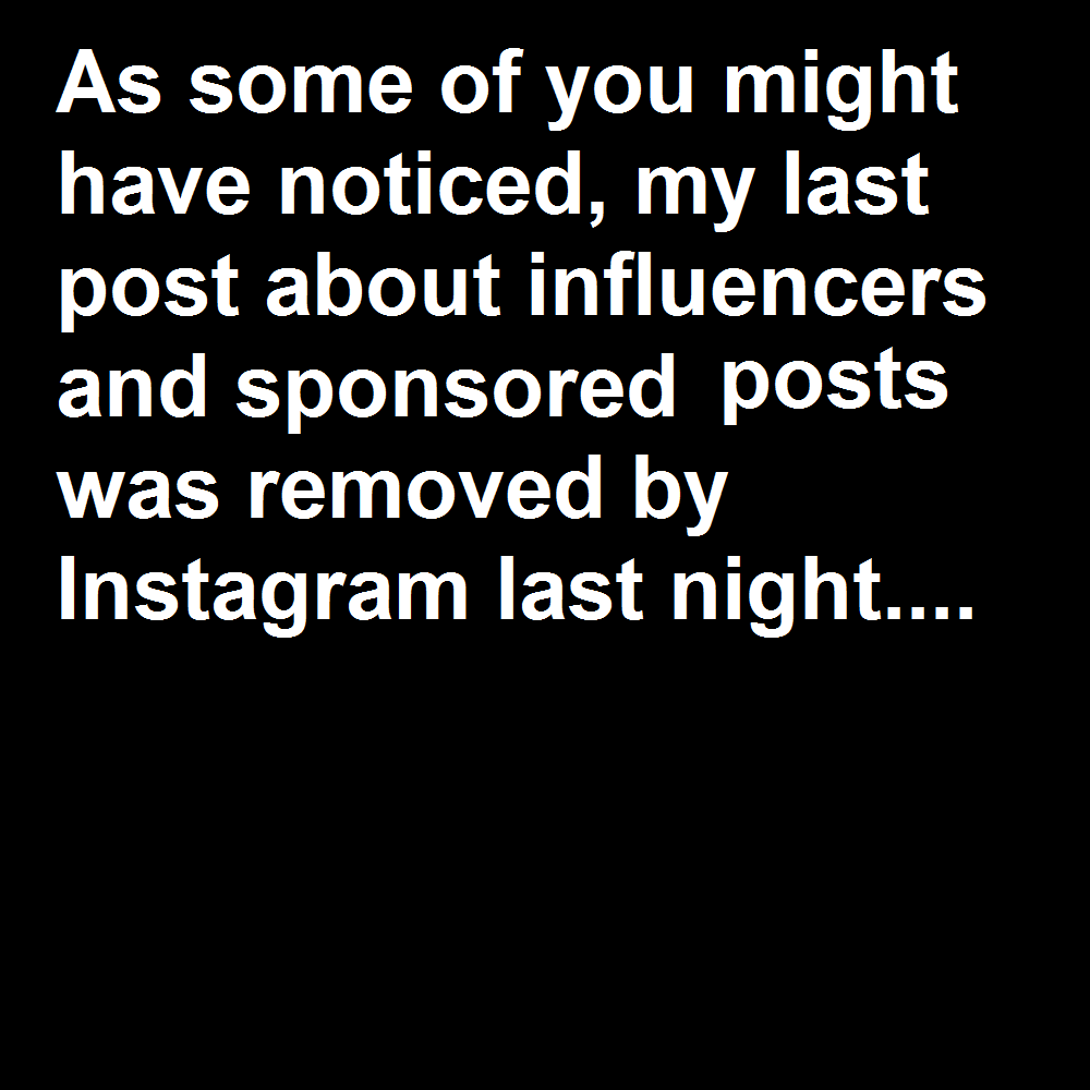 Instagram Deletes Influencer Post