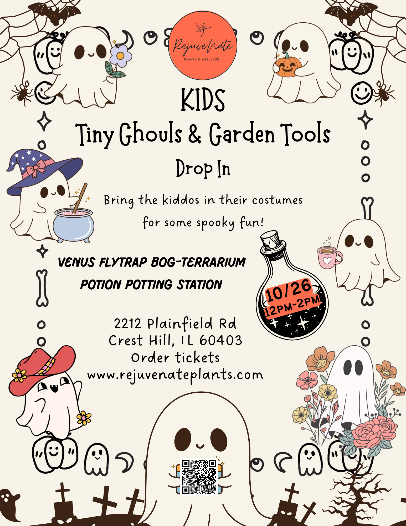 Tiny Ghouls & Garden Tools - Drop In Day | RejuveNate - Plants