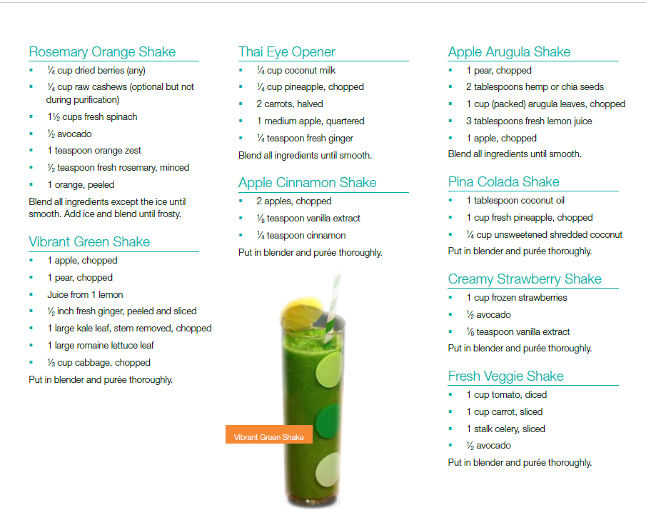 21 Day Purification Program at DOCS Has Begun - Shake Recipes