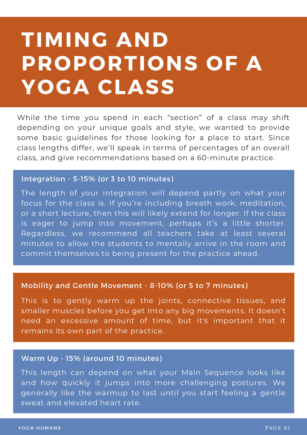 Managing Your Time in a Yoga Class