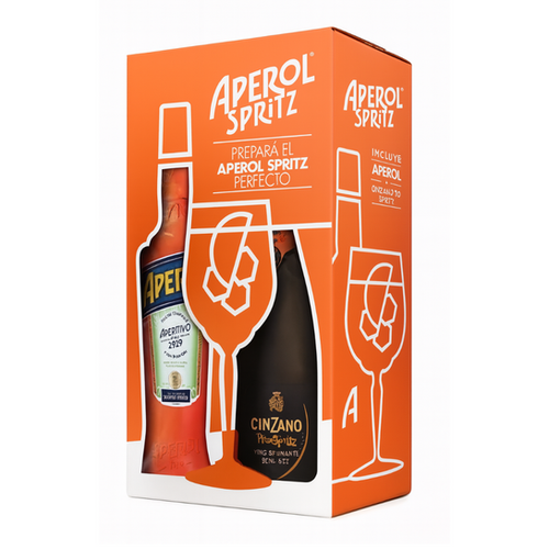 PACK LICOR APEROL 1LT + CINZANO PROSECCO 750ML | Yury's Free Shop